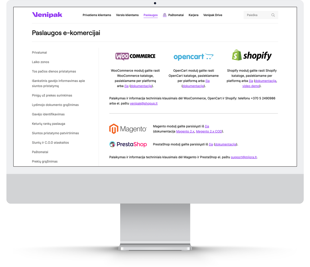 Venipak API changes - Venipak