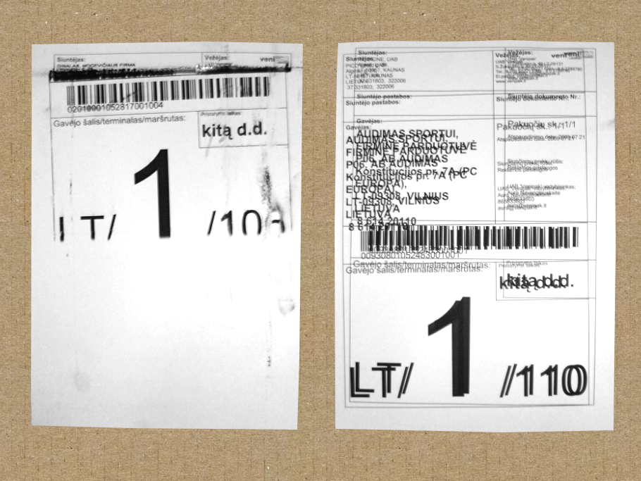 Adequate labelling - Venipak