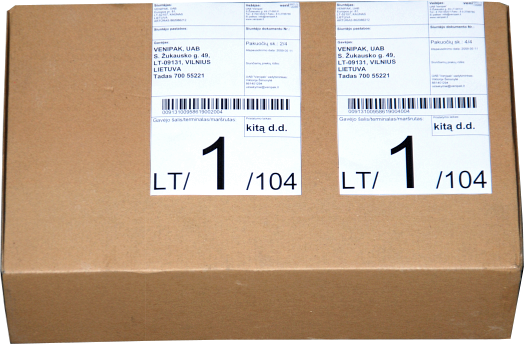 Adequate labelling - Venipak